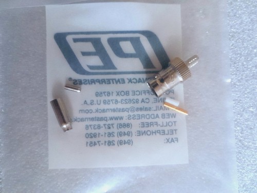 PE 75 Ohm BNC Female Connector Crimp/Solder Attachment For RG179, RG ...