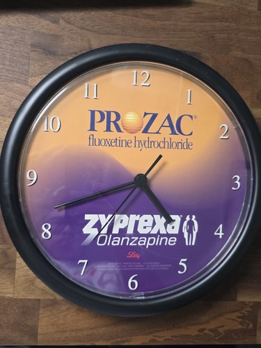 Vintage 1999 Prozac Pharmaceutical Promo Clock Untested No Battery Eli ...