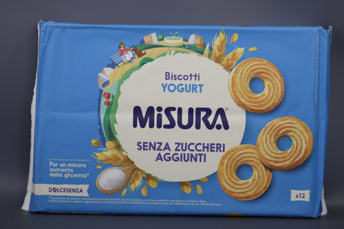Misura Dolcesenza Cookies With Yogurt Sugar 400g x12 count (pack of 1 ...