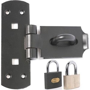 HEAVY DUTY ~ VERTICAL HASP & STAPLE / SECURITY PADLOCK Gate/Shed Door ...