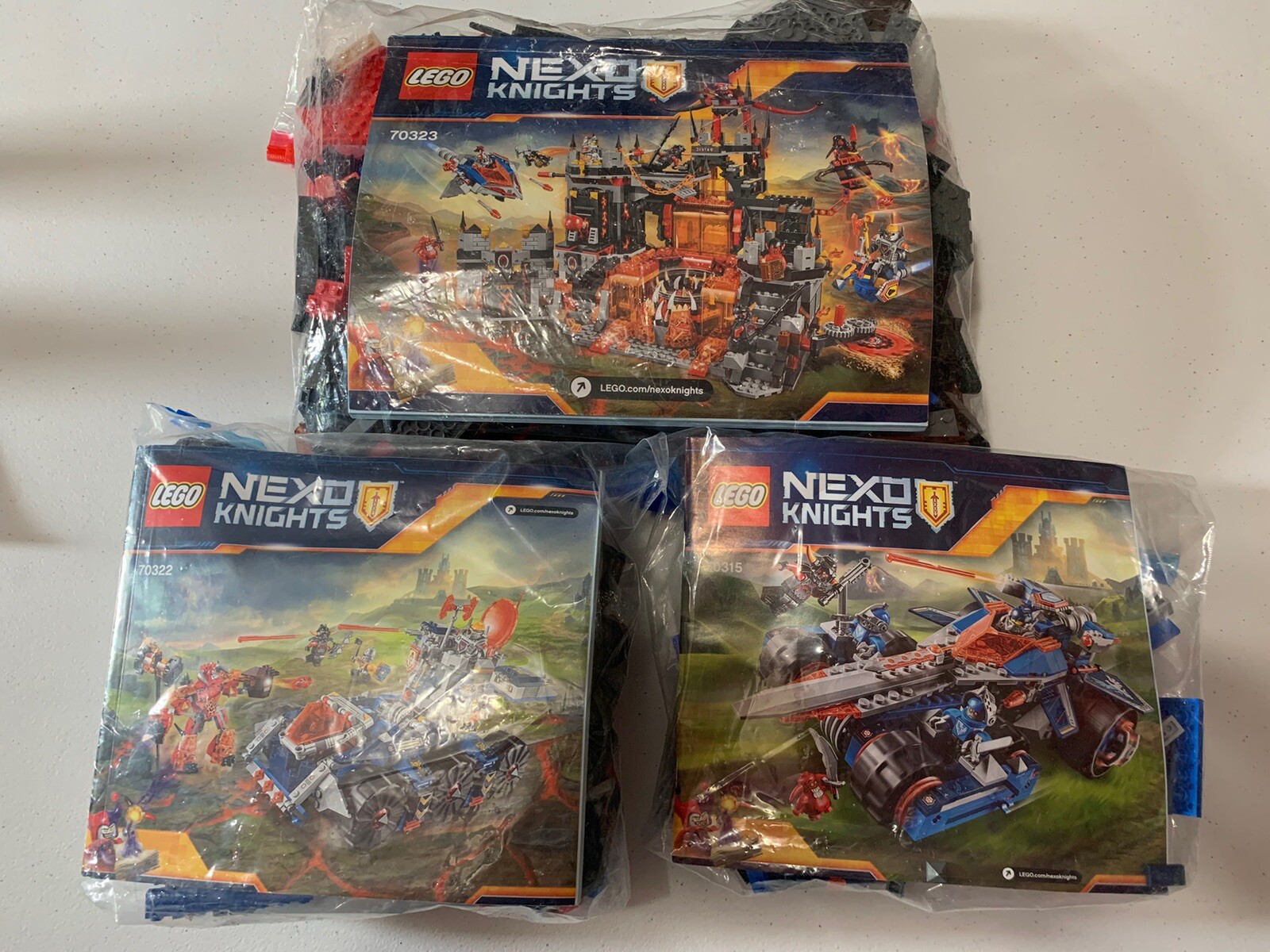 Lego Nexo Knights Set Lot 70323 70315 70322 Incomplete Jestro's Volcano ...