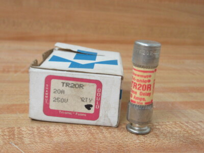 Gould Shawmut Ferraz Mersen TR20R Fuse Cross Ref 4YZD8 Silver (Pack of ...