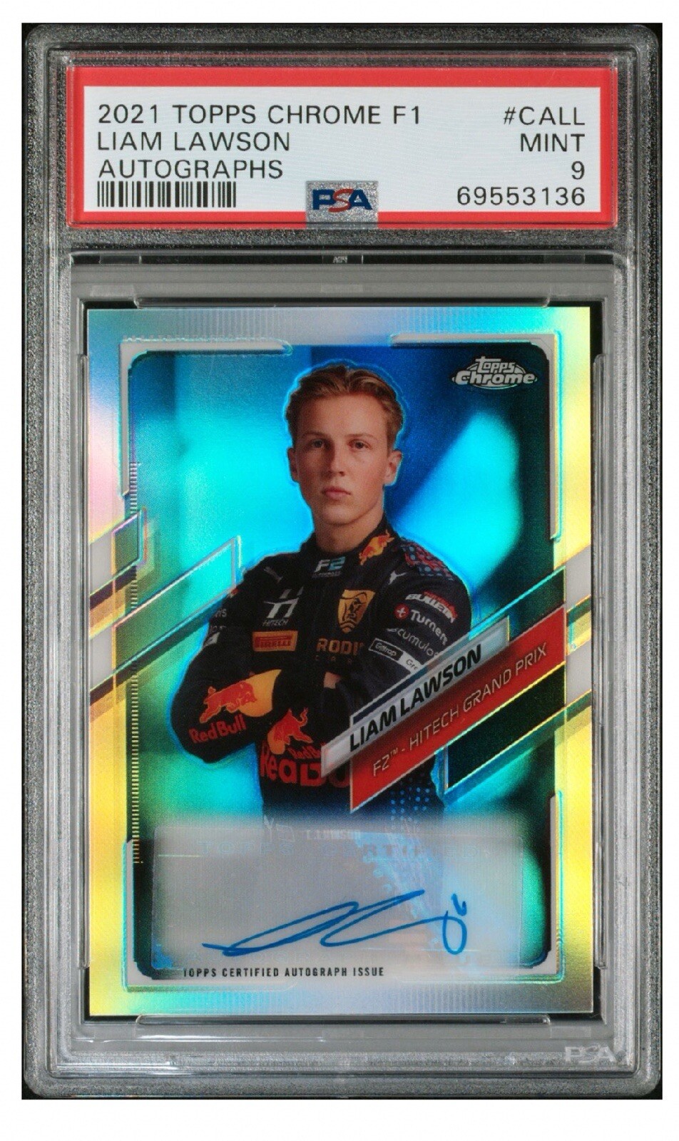2021 Topps Chrome Formula 1 - Autographs #CA-LL Liam Lawson 201/391 PSA ...