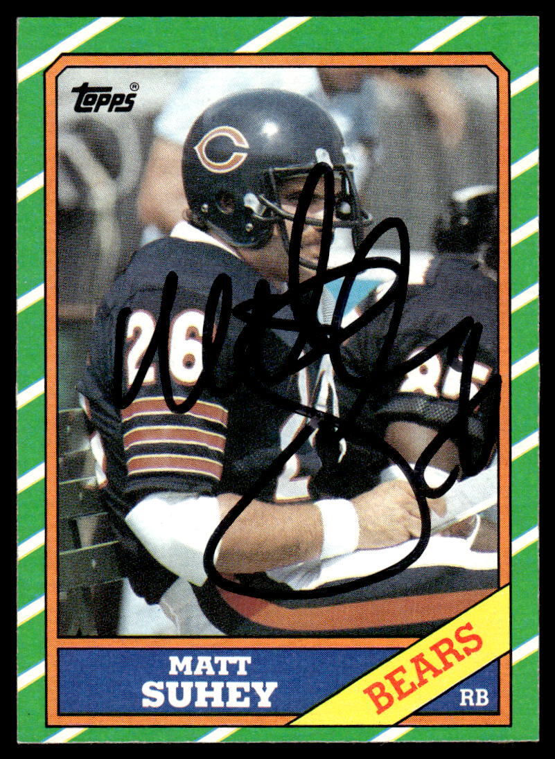 Matt Suhey Signed CHICAGO BEARS Card 1986 Topps | eBay