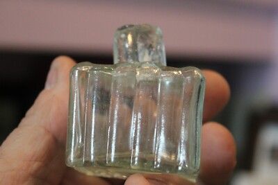 Antique, Square, Light Mint, Double Pen Rest, Sheared Rim, Ink Well ...