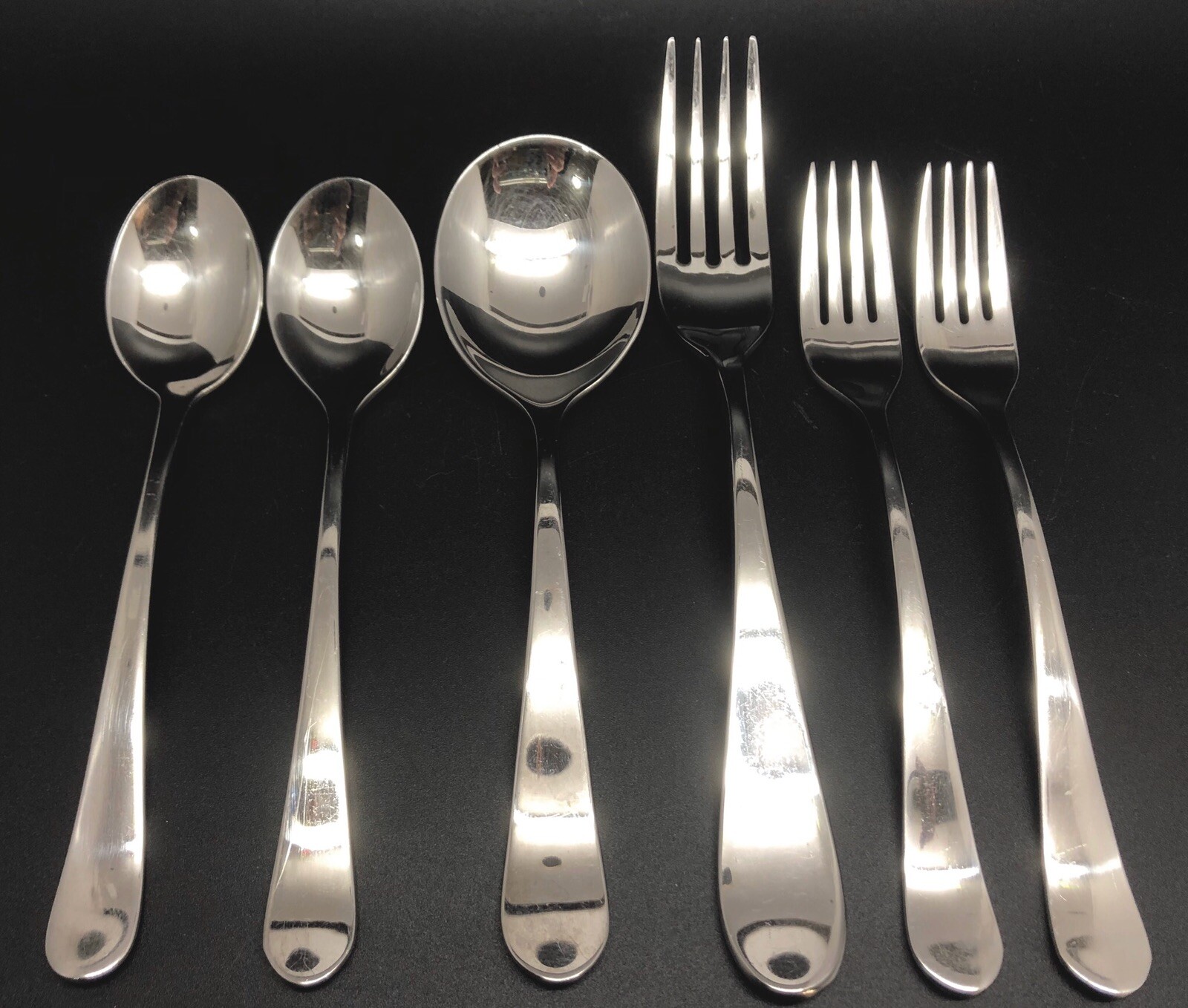 Gourmet Settings GS Stainless 6-Pieces Glossy Flatware Filler Lot ...