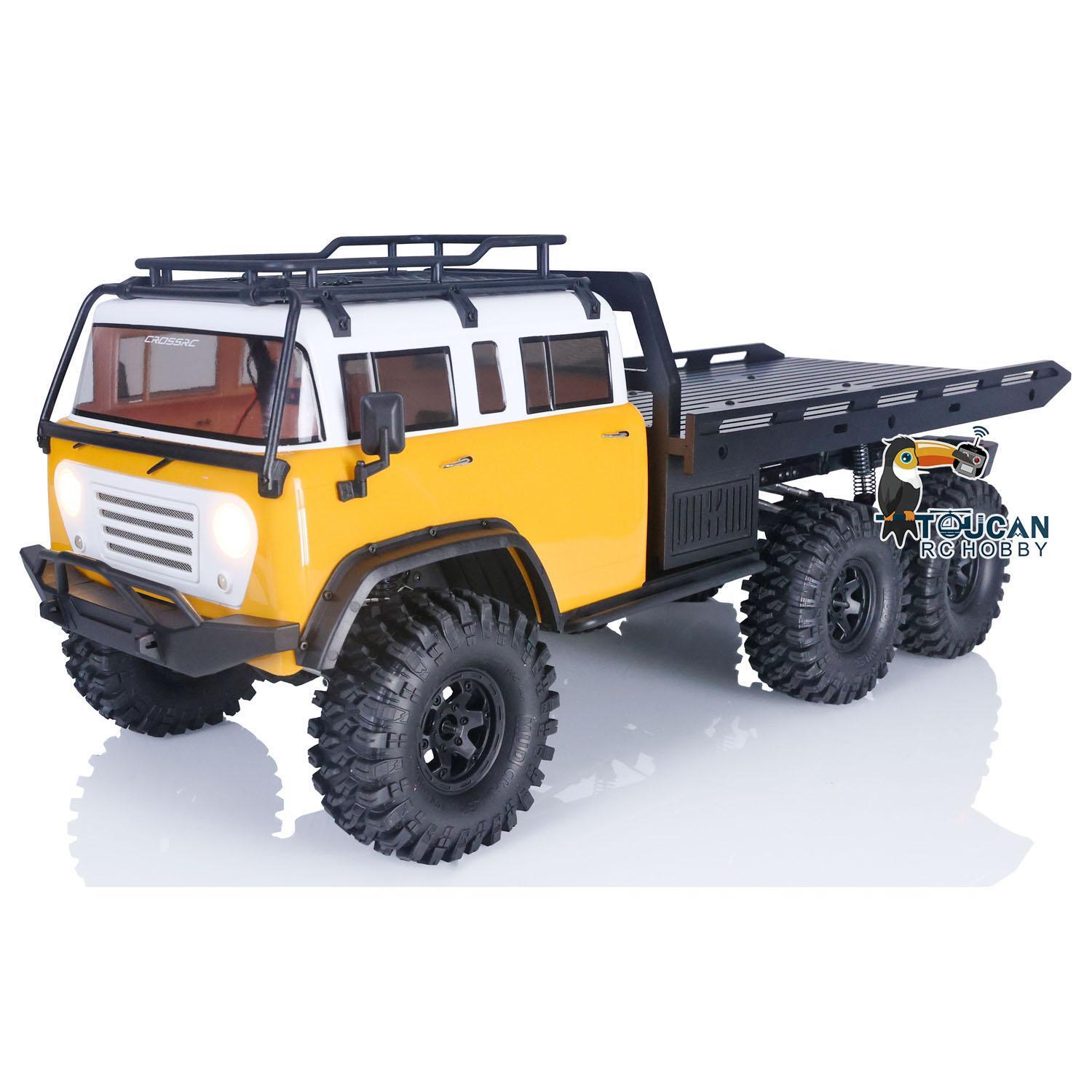 CROSSRC JT6 6WD RTR 6X6 RC Crawler Flatbed Radio Control Truck 1/10 ...