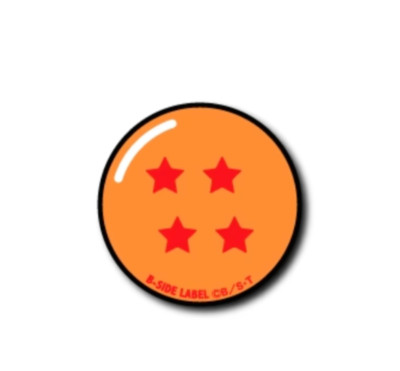 Four Star Ball Dragon Ball B-SIDE LABEL Sticker Japanese Anime Manga | eBay