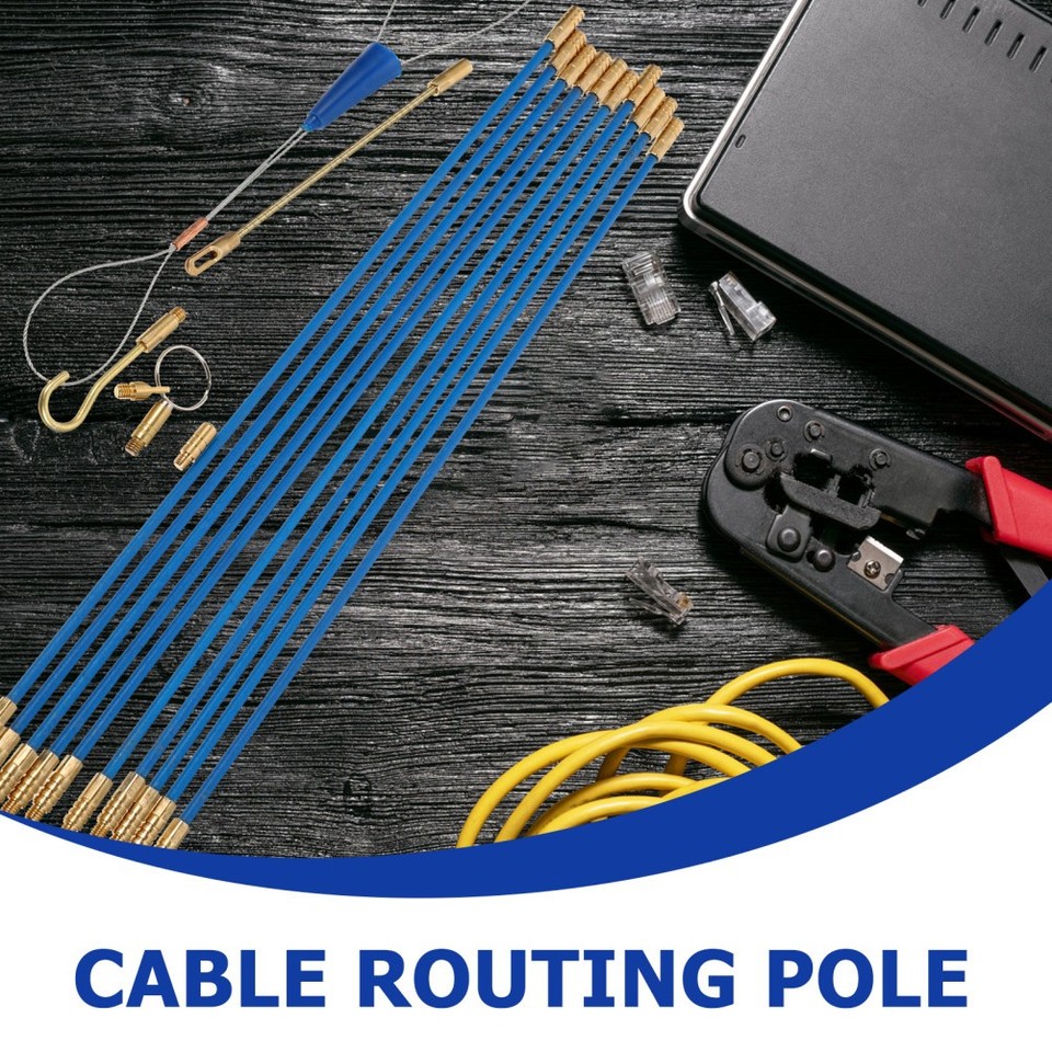 Wall Cable Set Fish Tape Wire Puller Kit Electrical Running Fishing Rod ...