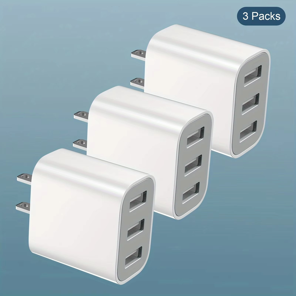 USB Wall Charger, Dual Port Cube Power Adapter Charger White 2pcs US | eBay