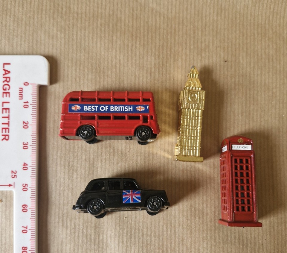 London Metal Small Models London Bus, Taxi/Black Cab, Big Ben, Phone ...