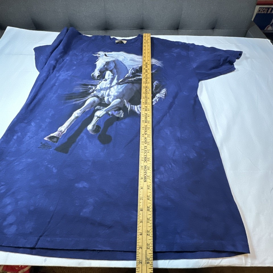 Vtg Y2K THE MOUNTAIN TIE DYE Tshirt Horse Print Wild Stallion 2006 XXL ...