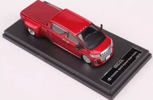 GCD 1:64 Red Alphard Pickup Truck VIP Sports Model Diecast Metal Car ...