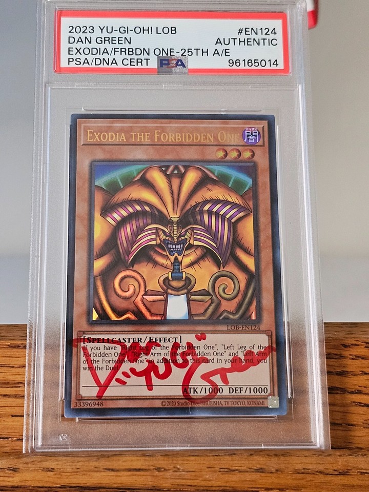 Exodia the Forbidden One LOB-124 Unlimited Signed By Dan Green | eBay
