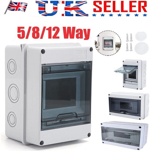 5/8/12 way Weatherproof Consumer Unit Enclosure RCD MCB RCB IP65 ...