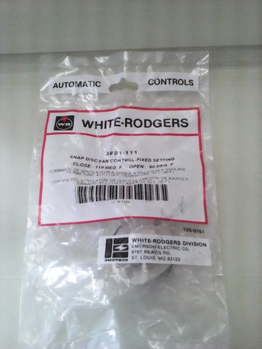 White Rodgers 3F01-111 snap disk fan control fixed setting closed 110f ...
