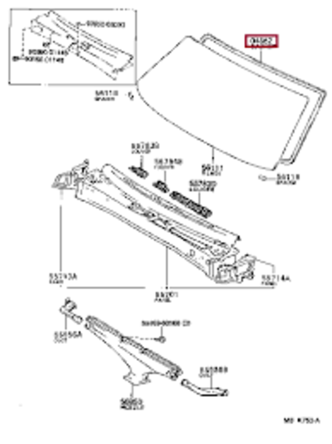 TOYOTA Genuine OEM SUPRA JZA70 86-92 Back Window Glass Dam Kit | eBay