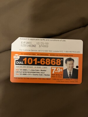 NYCT MTA MetroCard - Dial 101 6868 (Ver. 2) | eBay