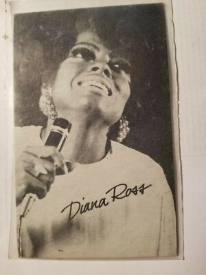 RARE ORIGINAL BLACK & WHITE DIANA ROSS FOTOCARD WITH IMPRINTED ...