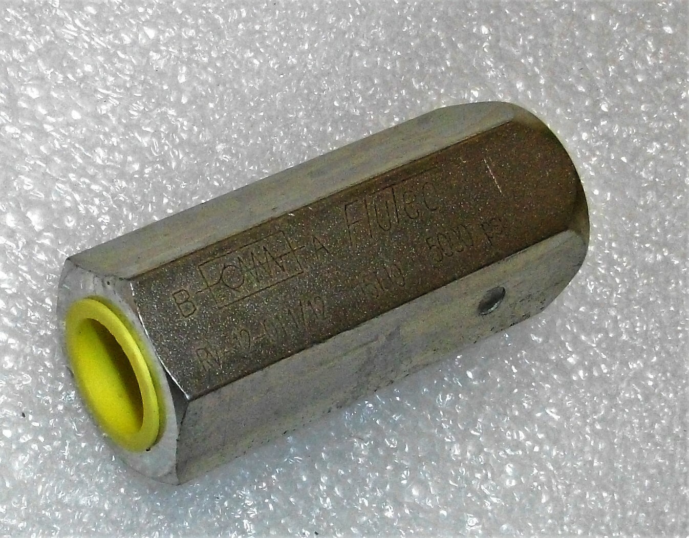 HYDAC FLUTEC CHECK VALVE RV-12-01112 15T19 5000 PSI BRIGHT PLATED | eBay