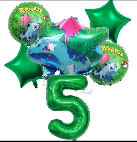 6pcs Pokémon Theme Pikachu Squirtle Charmander Bulbasaur Number ...