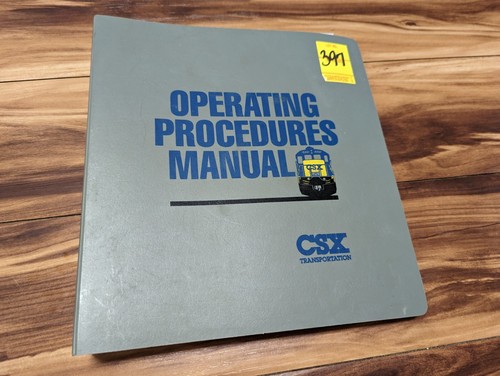 CSX Operating Procedures Manual 1991 Florence Timetable Locomotive ...