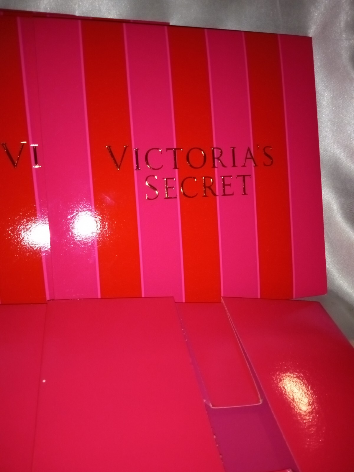 VICTORIAS SECRET PINK 5 STRIPED GIFT BOXES 7.25" x 7.25" SMALL (TOP ...