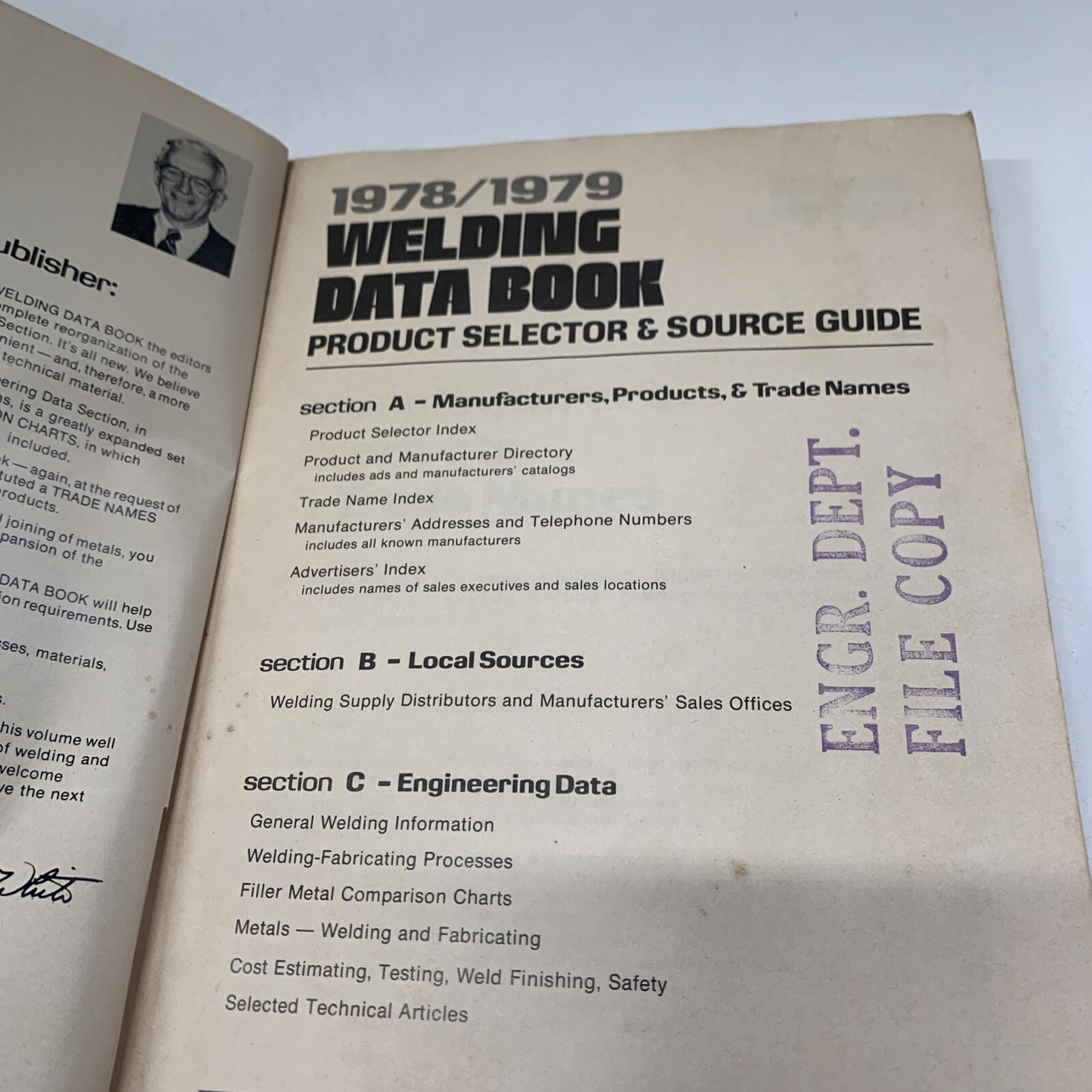 Vintage Welding Data Book Welding Alloys Book 1978/1979 Source Guide ...