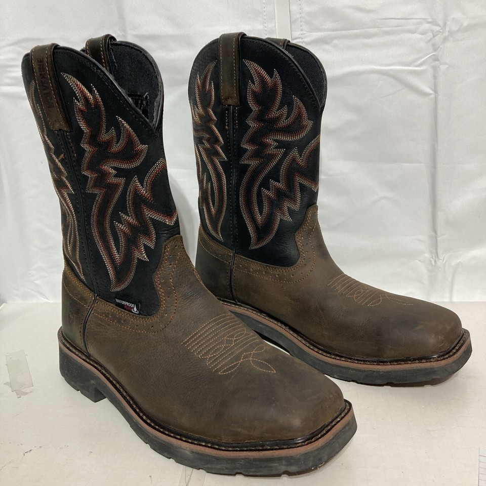 Wolverine Rancher Waterproof Steel-Toe Wellington Brown Leather W10765 ...
