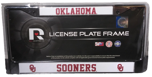 Oklahoma Sooners Chrome License Plate Frame University of OU | eBay