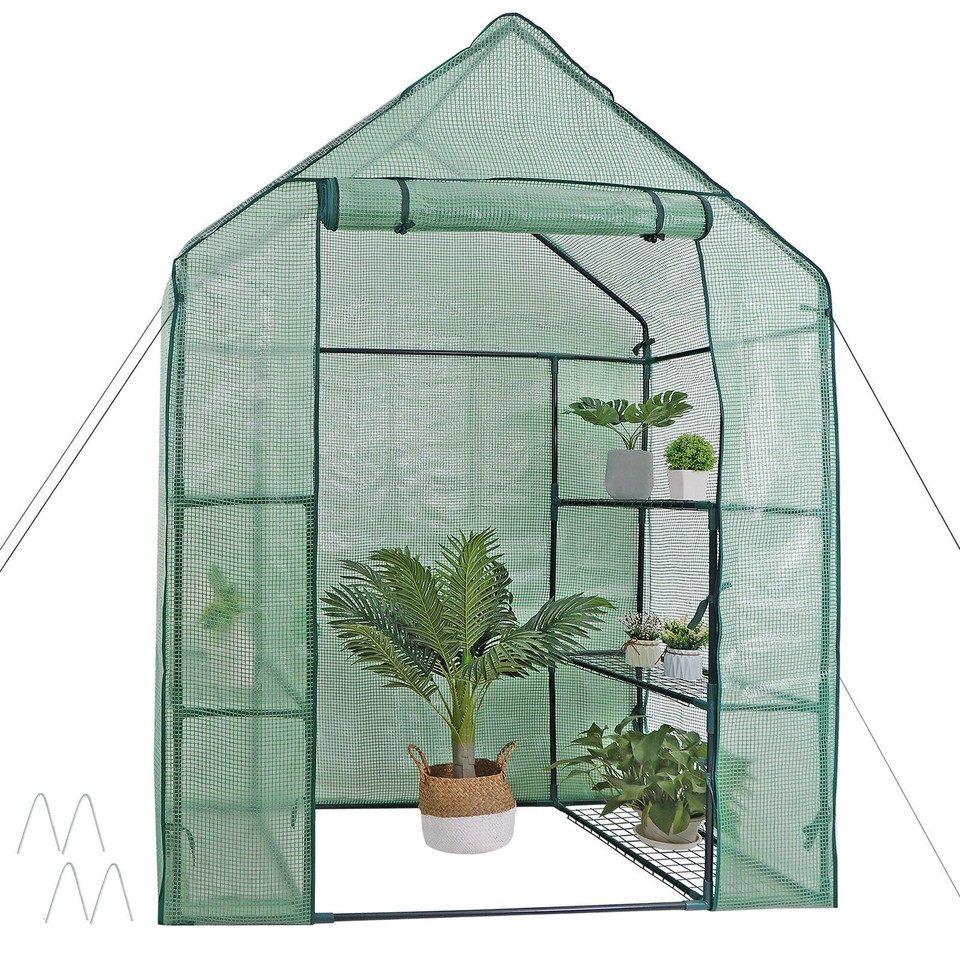 Portable Mini Greenhouse Plants Flower Warm House with Door Garden ...