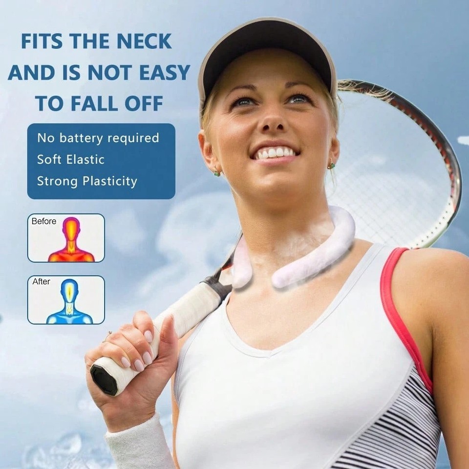 Instant Cooling Gel Neck Circumference-Reusable Ice Scarf for Hot ...