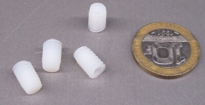 Nylon 66 Plastic Set Screws, Flat Point, 1/4"-20 x 3/8" Length, 200 ...