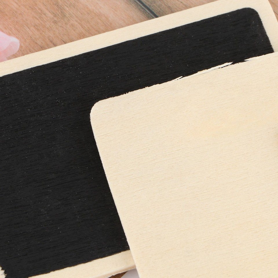 60 pcs Wooden Mini Blackboard Toppers Message Board Creative Chalkboard ...