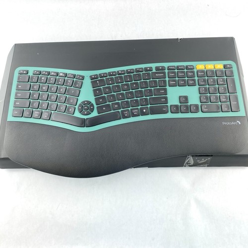 ProtoArc Backlit Wireless Ergonomic Keyboard, EK01 Plus Full Size Ergo ...