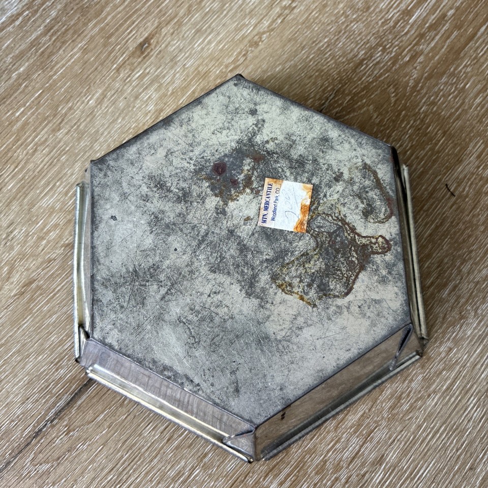 Vintage Hexagon Metal Baking Mold Tin Pan Primitive Rustic Kitchenware ...