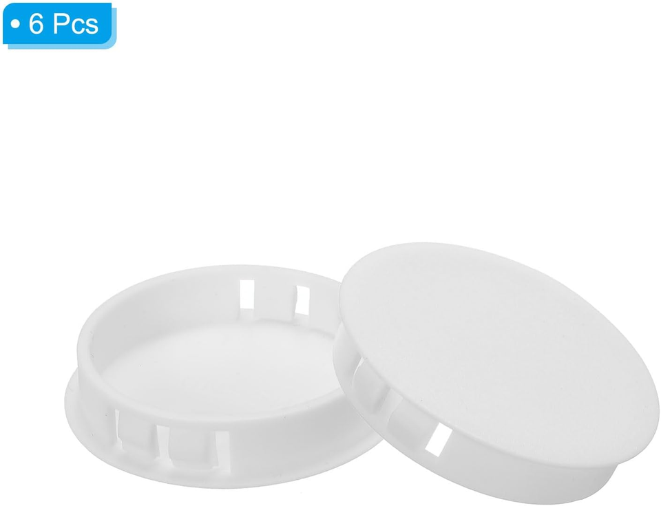 50Mm (2") Plastic Hole Plugs, 6Pcs Flush Type round Hole Plugs Cover ...