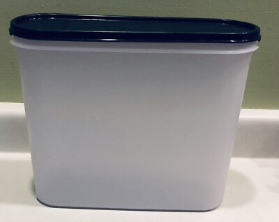 Tupperware Super Oval Black Seal / Lid Modular Mates Container #4 16 1/ ...