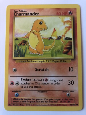 CHARMANDER - Base Set - 46/102 - Common - Pokemon Card - Unlimited ...