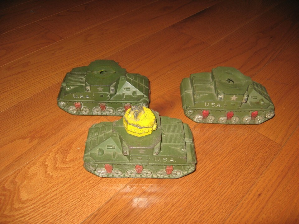 Vintage set of 3 Sun Rubber Company 26 U.S. Army Tank Parts Rare Toy | eBay