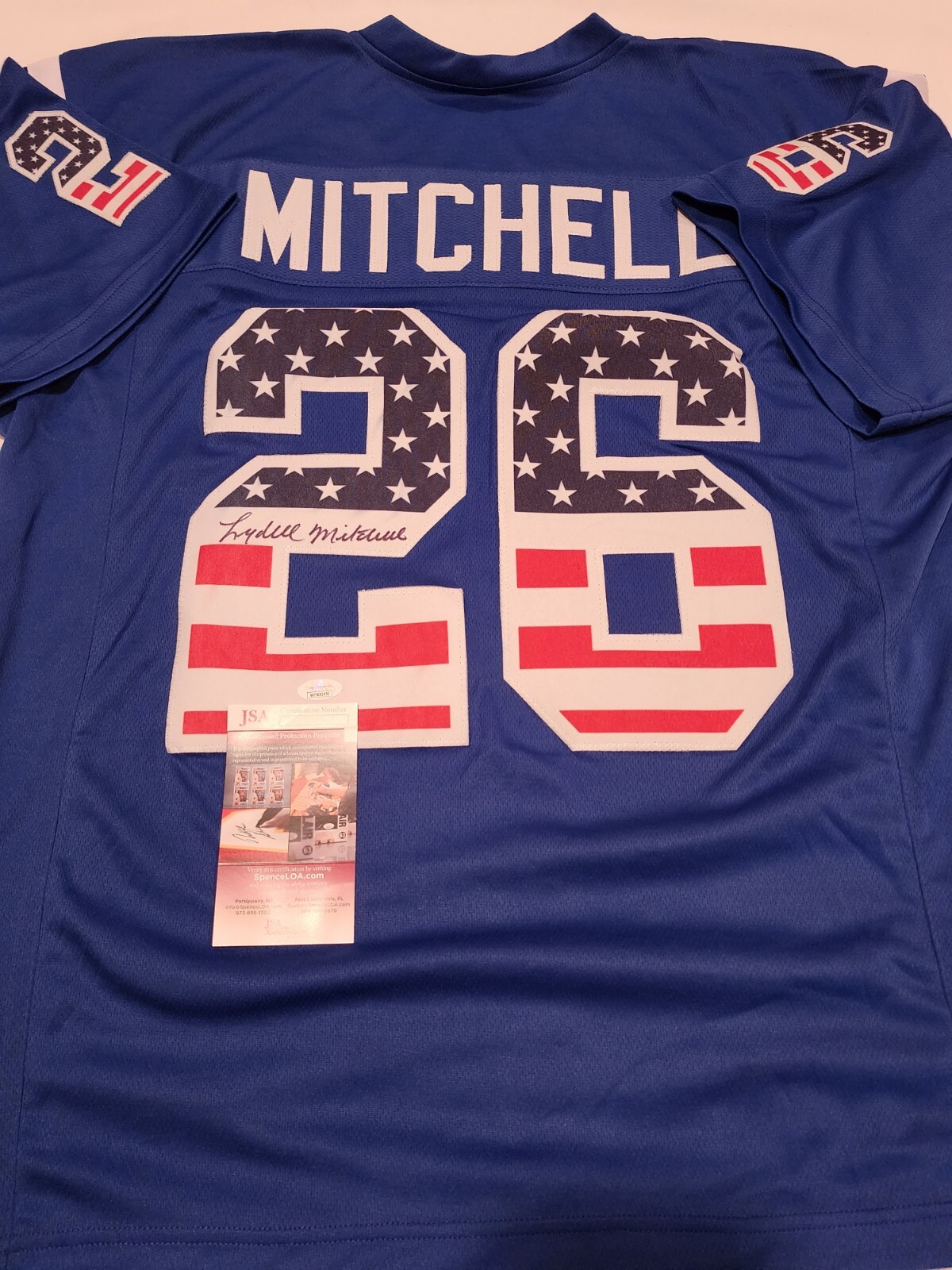 Lydell Mitchell Certified Signed/Autographed Custom Colts Jersey (JSA ...