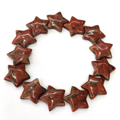 30pcs Natural Sesame Stone Healing Star Gemstone for Home Decor 20x6mm ...