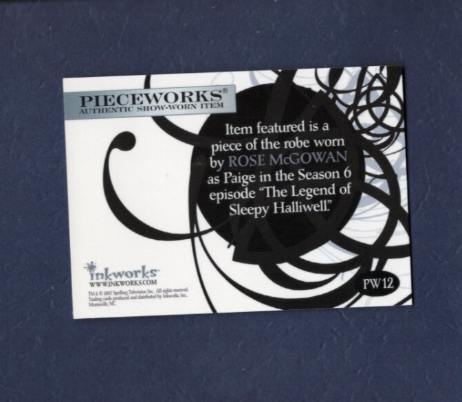 Charmed Rose McGowan as Paige Wardrobe/Costume Card | eBay