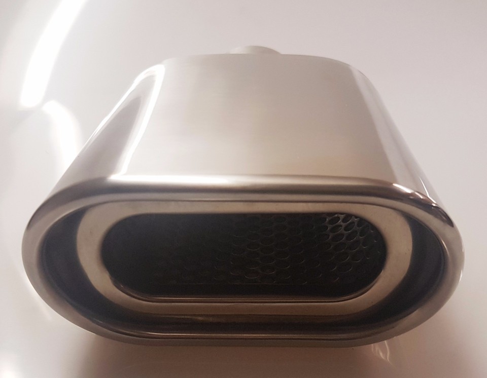 STEEL SPORTS EXHAUST TRIM TIP MUFFLER CHROME TAIL CAR VAN 58MM ...