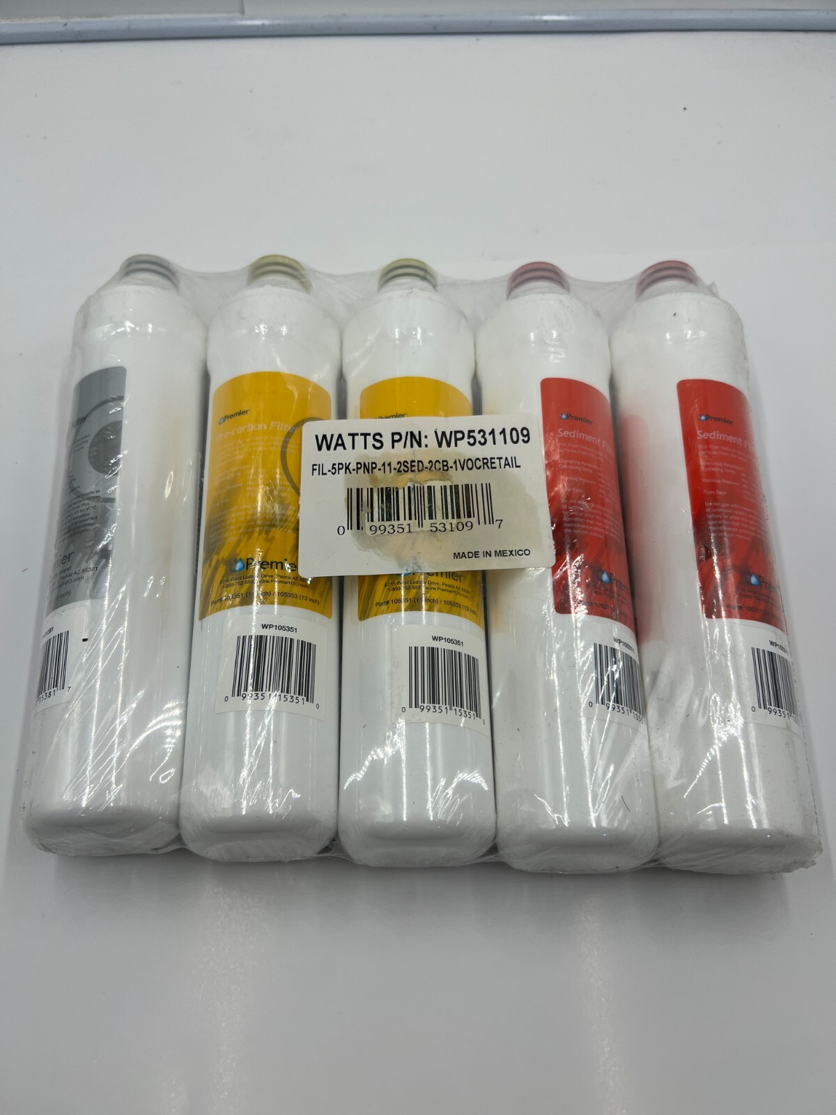 (Pack of 5) WATTS Premier RO Pure Plus Annual Replacement Filter ...