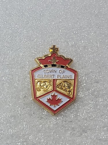 Town of Gilbert Plains Manitoba Canada Crest Shield Enamel Lapel Pin ...