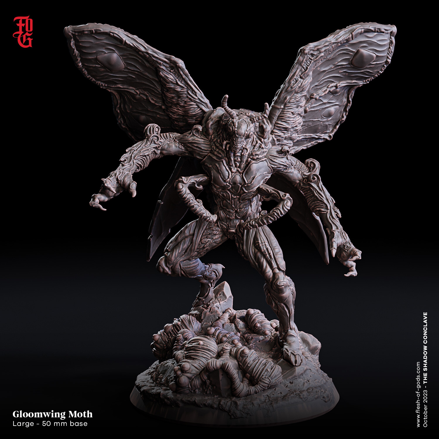 Gloomwing Moth (50 mm) by Flesh of Gods | D&D | DnD | Print on Demand ...