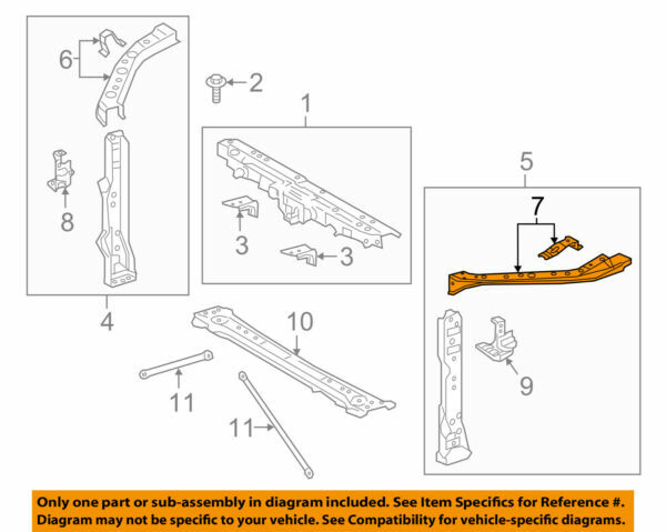 53214-33902 Toyota Support, radiator, upper lh 5321433902, New Genuine ...