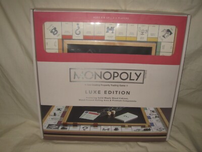 Monopoly Luxe Maple Edition Wood Cabinet Game Board Luxury Premium 2016 ...