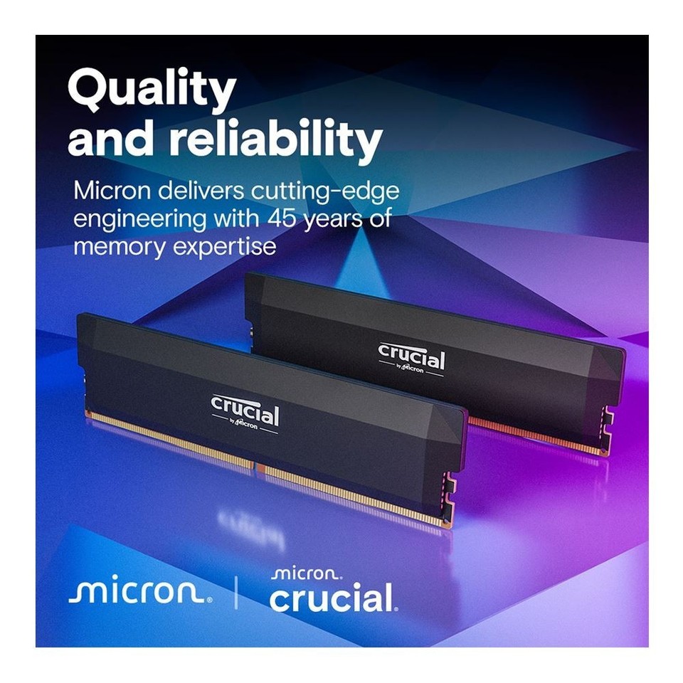 🔥NEW Crucial Pro Overclocking 32GB (2x16GB) DDR5-6000 CL36 Desktop ...